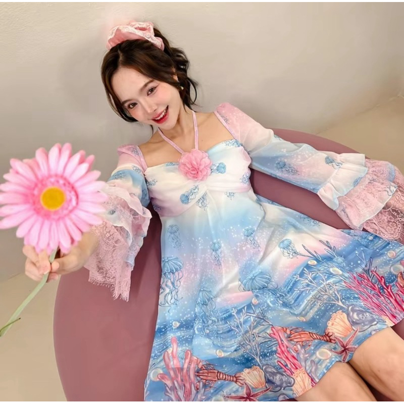 BELLITA BRAND มินิเดรสแขนยาว มือ1ป้ายห้อย | Shopee Thailand