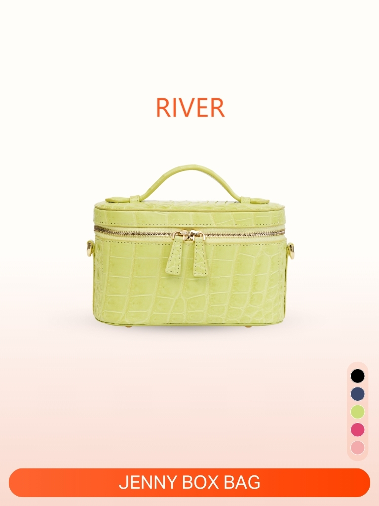 River Jenny Box Bag กระเป๋าสะพาย กระเป๋าหนังแท้ กระป๋าหนังจระเข้แท้ ...