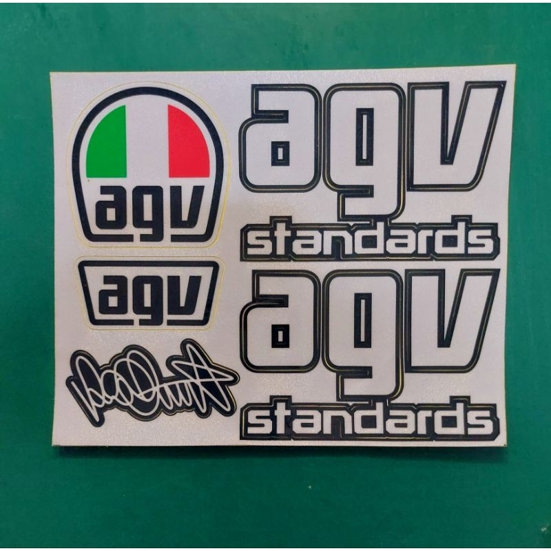 sticker ชุดติดหมวก3mแท้100%agvชุดใหญ่ลายเช็น | Shopee Thailand