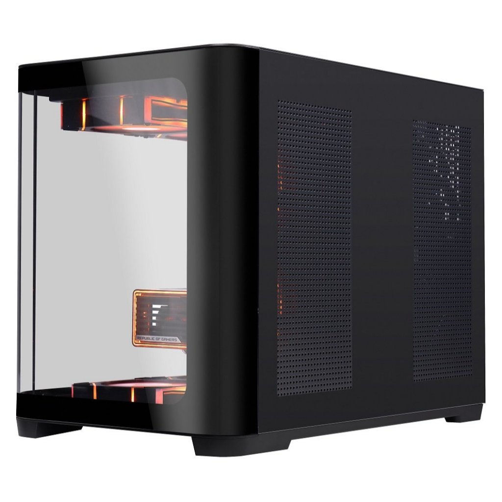 CASE (เคสตู้ปลามาใหม่) SAMA NEVIEW 2851M (BLACK/WHITE) มีพัดลม ARGB 3 ...