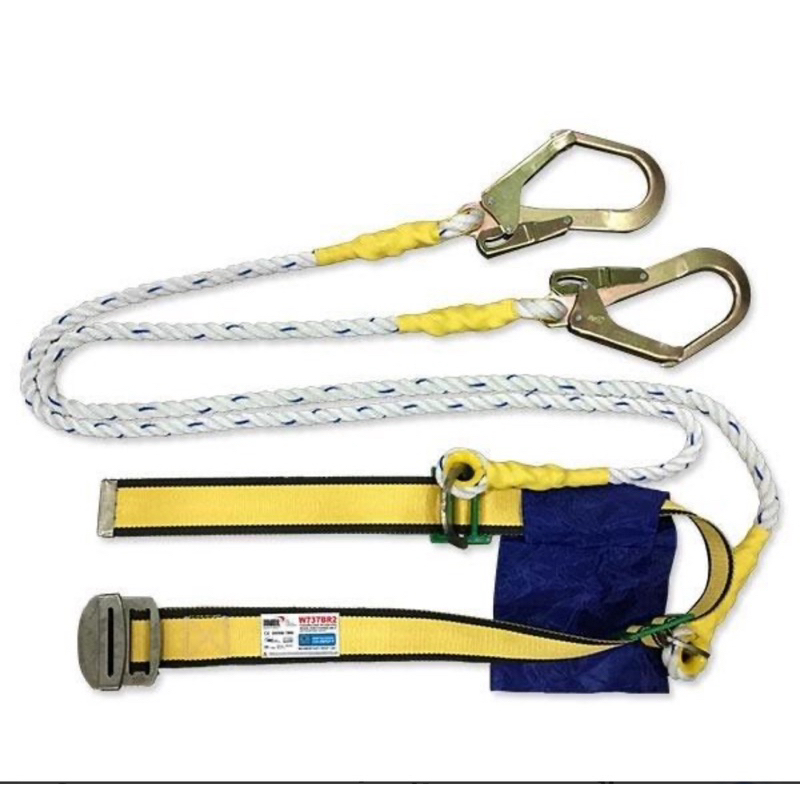 เข็มขัดเซฟตี้ครึ่งตัวตะขอใหญ่ เชือกเส้นคู่ รุ่น W737BR2 YAMADA Work ...