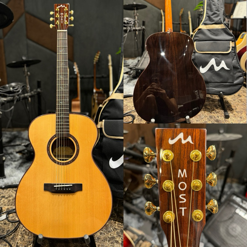 #กีต้าร์โปร่ง กีต้าร์โปร่งไฟฟ้าMost M-01 ไม้หน้าแท้Top solid สปูช ไม้ ...