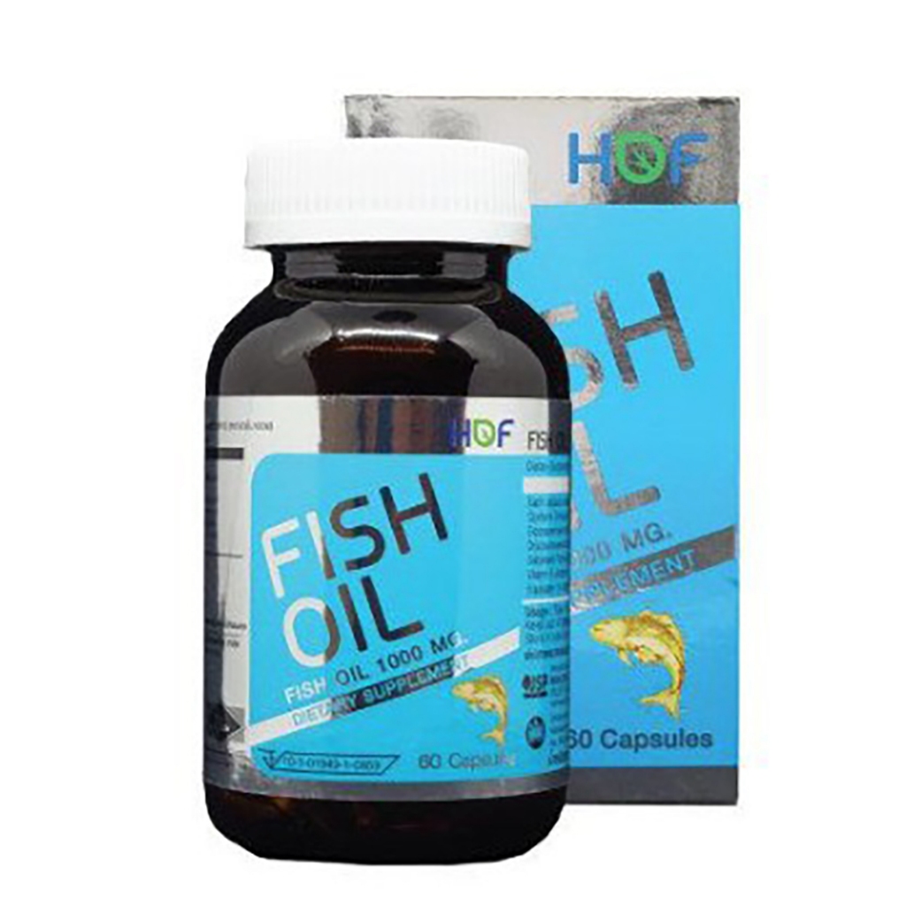 HOF Fish Oil ฟิชออยล์ 1000mg น้ำมันปลา ขนาด 60 เม็ด แบบขวดเปลือย ...