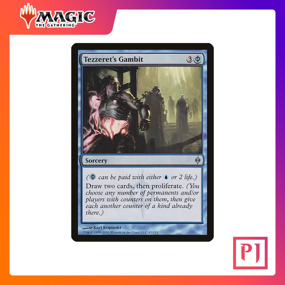 [MTG] Tezzeret's Gambit [NPH] [BLUE] [UNCOM] [NORMAL] [ENG] (การ์ดเมจิค ...