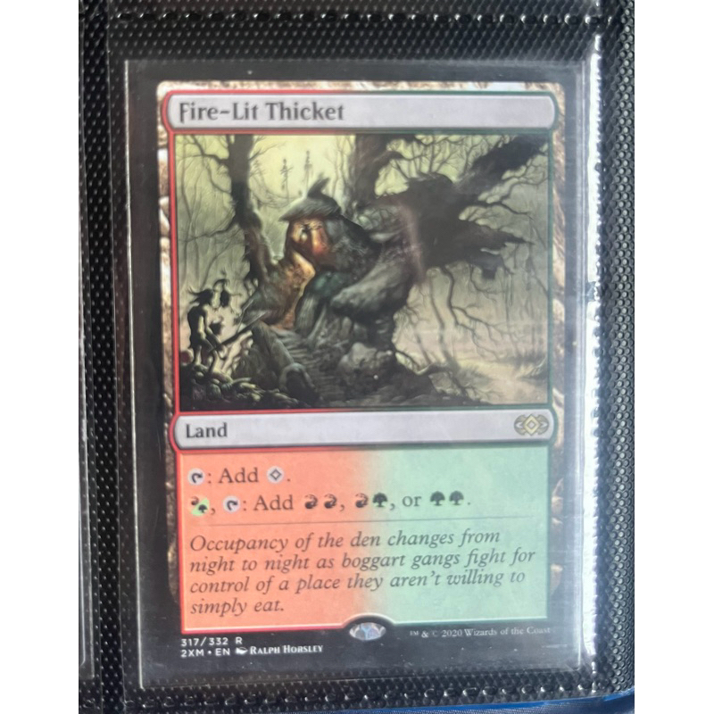 การ์ด MTG Fire-Lit Thicket Land Magic the gathering EDH รุ่น 2X2 สภาพ ...