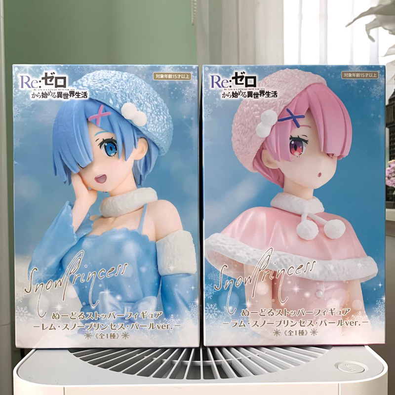 Re:Zero Rem & Ram Snow Princess(Renewal ver.) Noodle Stopper Figure ...