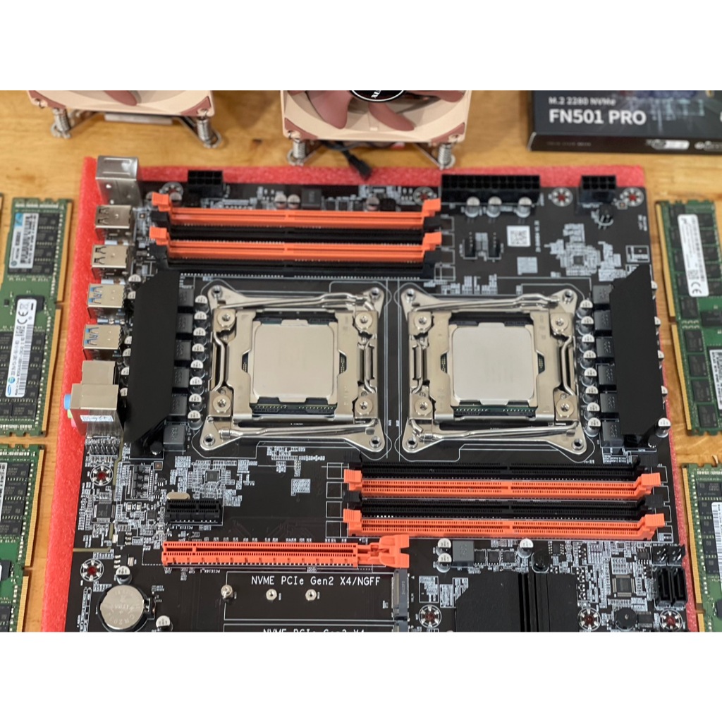 ชุด Mb x99 Dual M.2 x2 cpu intel Xeon E5 2680v4 dual 28c/56t 2.4-3.3ghz ...
