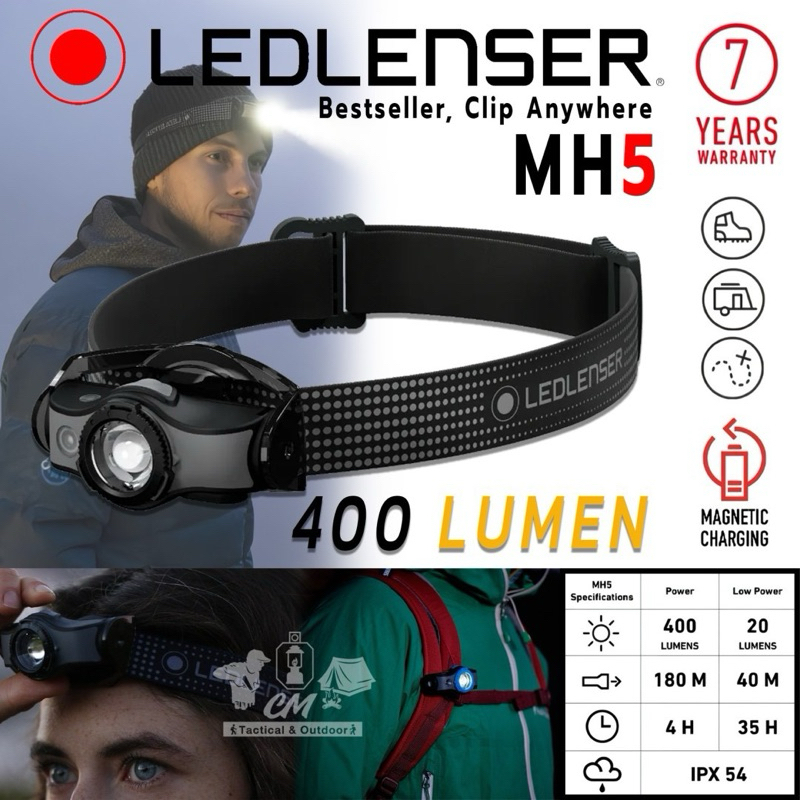 ไฟฉายคาดหัว LEDLENSER MH5 | Shopee Thailand