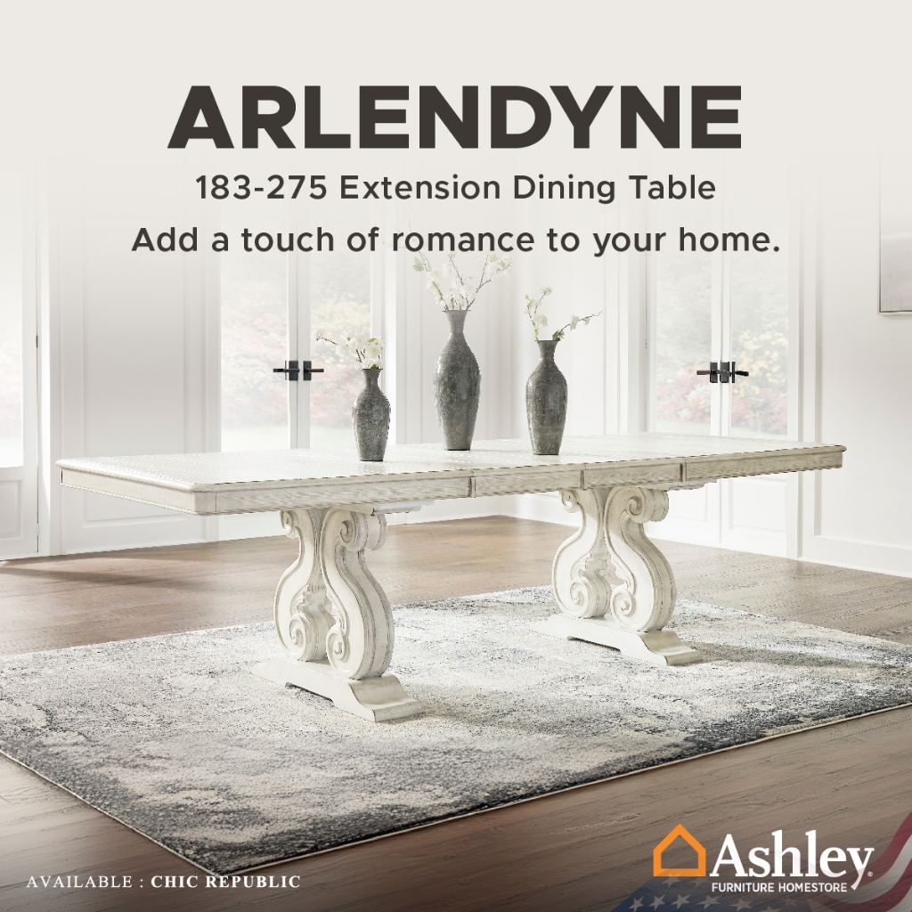 Ashley โต๊ะกินข้าว รุ่น ARLENDYNE/183-275,Extension Dining Table | Shopee Thailand