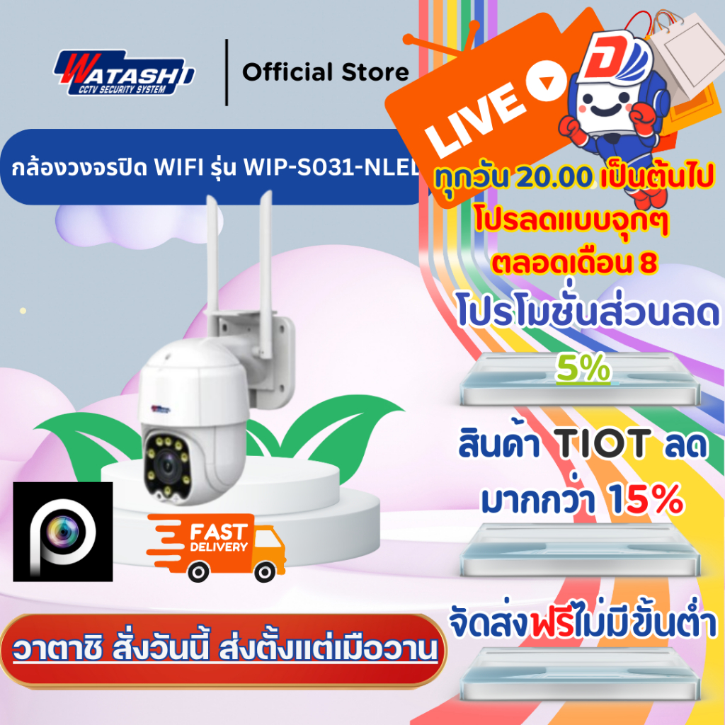 ใหม่ !! Watashi WIP-S031-NLED กล้องภายนอกคมชัด 3MP รองรับ0nvif มี Human Detectionตรวจจับมนุษย์ ...