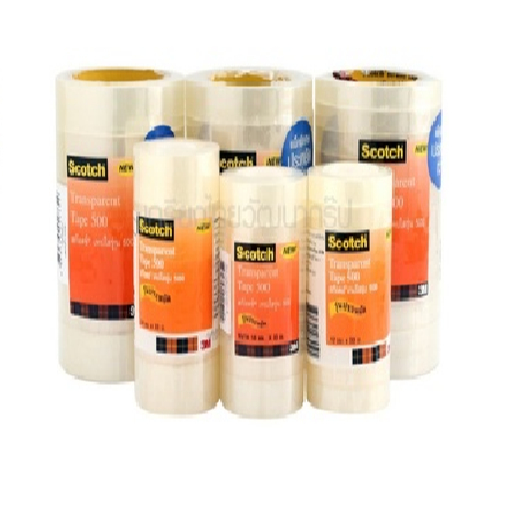 3M Scotch® Transparent Tape 500 สก๊อตช์® เทปใสรุ่น 500 แกน 1 นิ้ว และ 3 ...