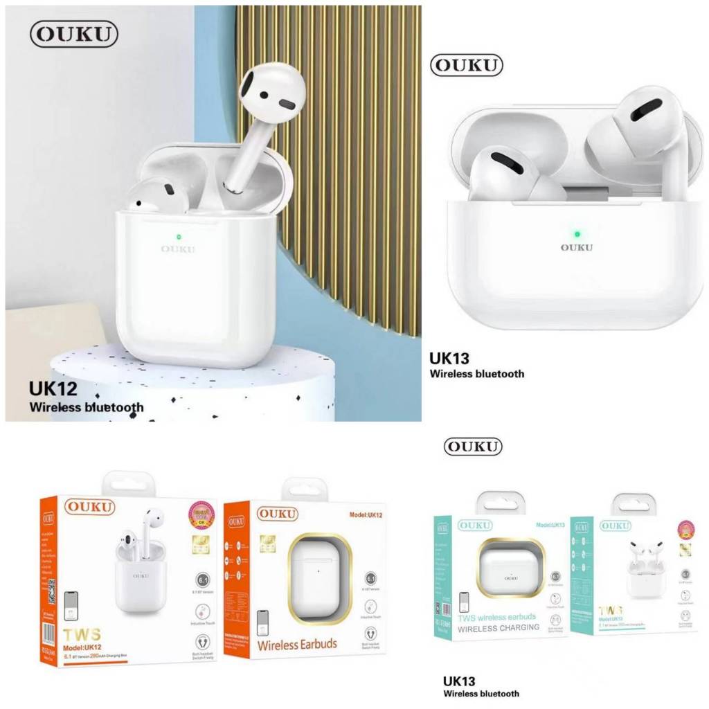 OUKU UK12 UK13 หูฟังบลูทูธไร้สาย ระบบสัมผัส มี 2 แบบ หูเล็กและหูจุกยาง ...
