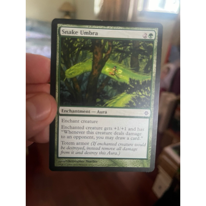 การ์ด MTG Snake Umbra Green Magic the Gathering EDH รุ่น ROE สภาพ Ex-Nm ...