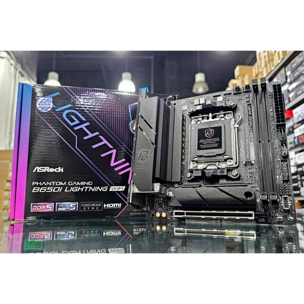 ASROCK B650I WIFI LIGHTNING AM5 MAINBOARD | Shopee Thailand