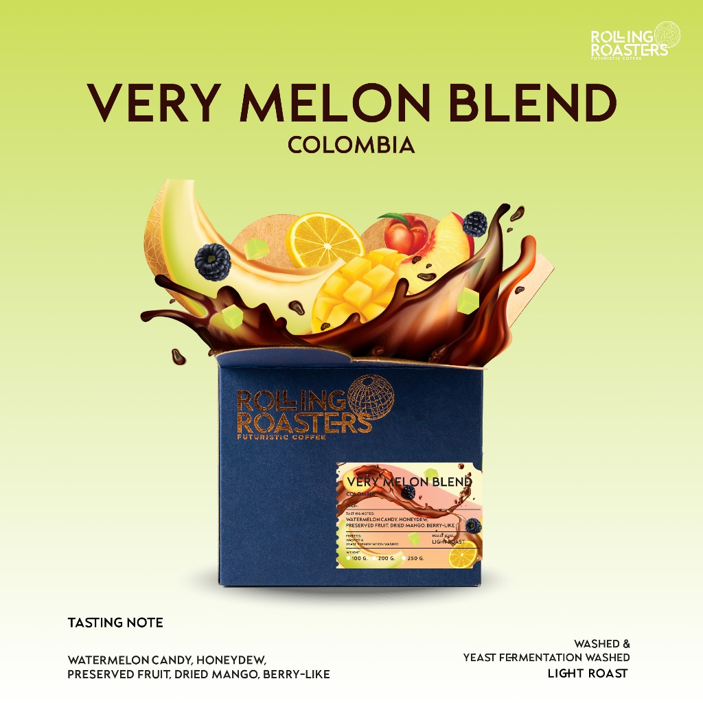 Rolling Roasters เมล็ดกาแฟคั่วอ่อน Very Melon - ขนาด 200g | Shopee Thailand