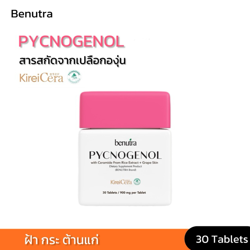 [ลด100฿ในไลฟ์] PYCNOGENOL Benutra (พิกโนจีนอล บีนูทร่า) ช่วยเรื่อง ฝ้า ...