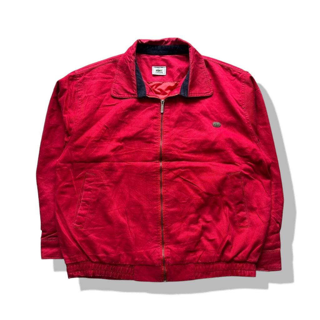 Lacoste Red Zipper Jacket รอบอก 52” | Shopee Thailand