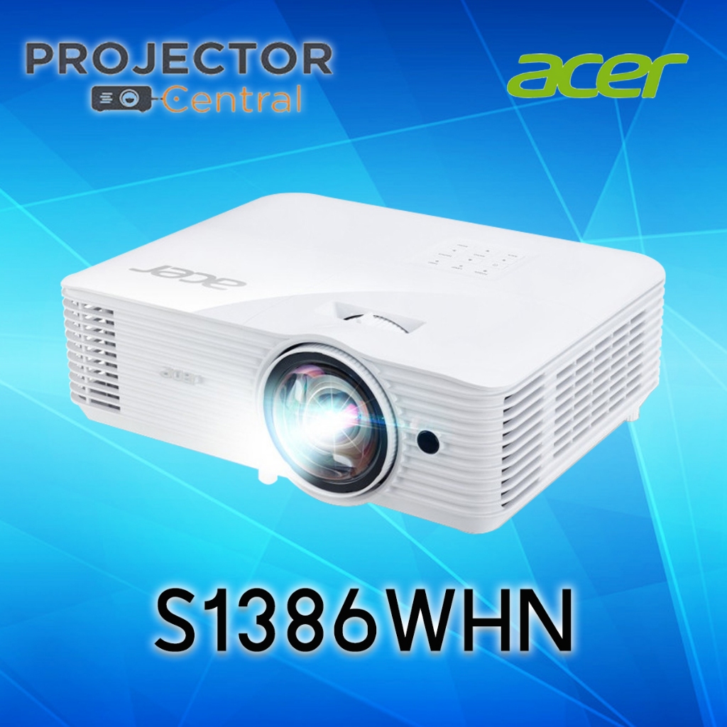 ACER S1386WHN SHORT THROW DLP PROJECTOR ( 3,600 ANSI Lumen / WXGA ...