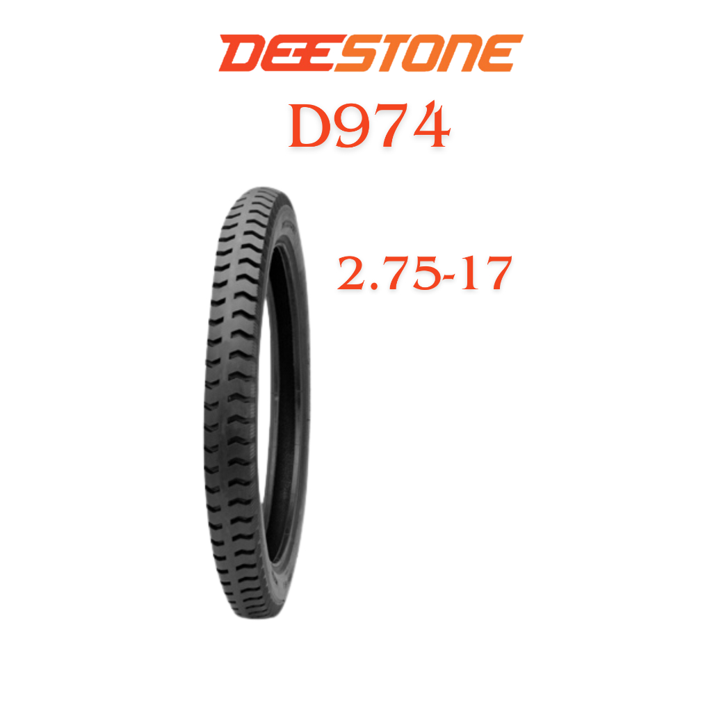 ยางนอก 2.75-17 ยี่ห้อ Deestone ลายสิบล้อ D974 ยางนอกมอไซค์ ยางนอกล้อหน้ารถสามล้อ ยางนอกซาเล้ง ...
