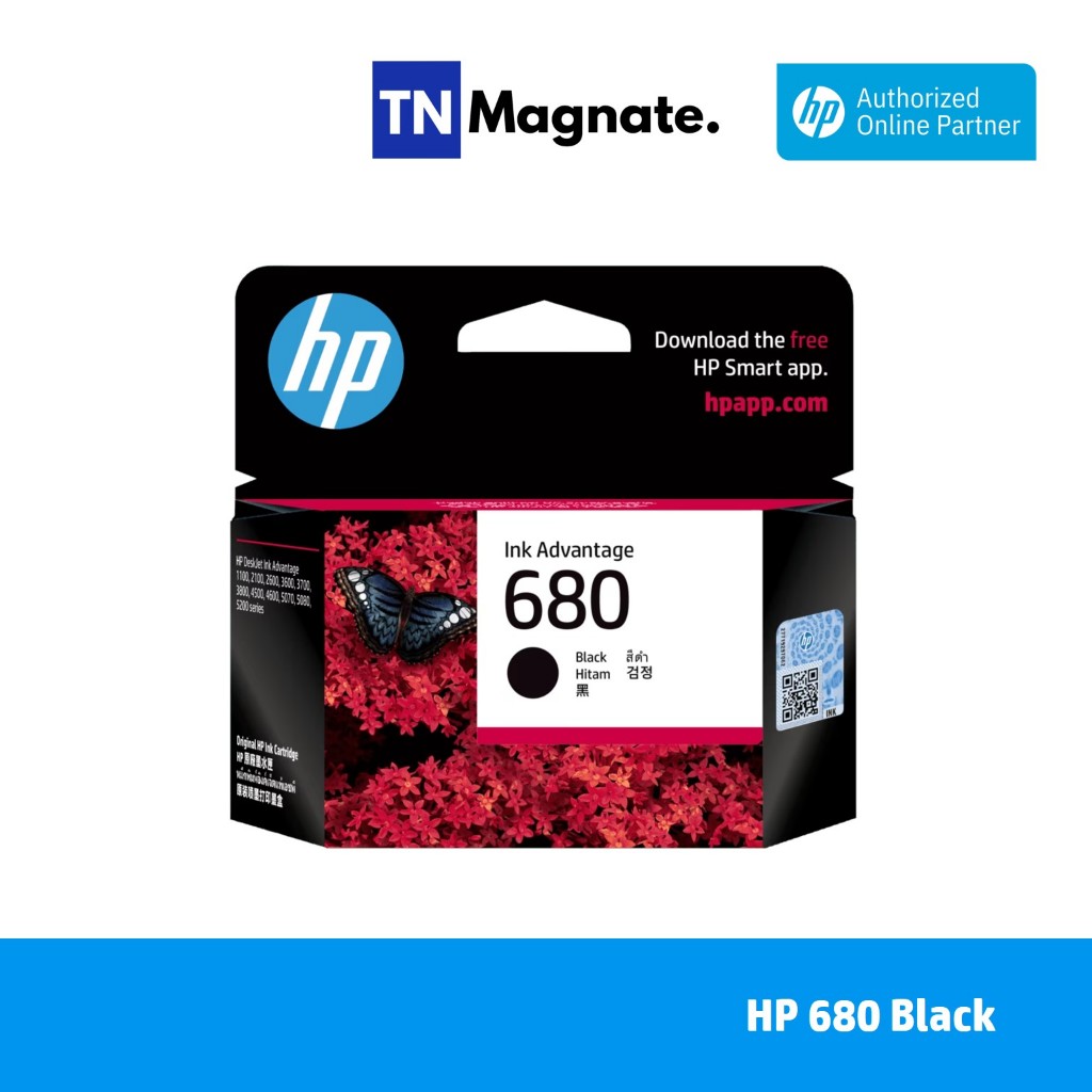 [หมึกพิมพ์อิงค์เจ็ท] HP 680 BK Original Ink Cartridge [F6V27AA] (สีดำ ...