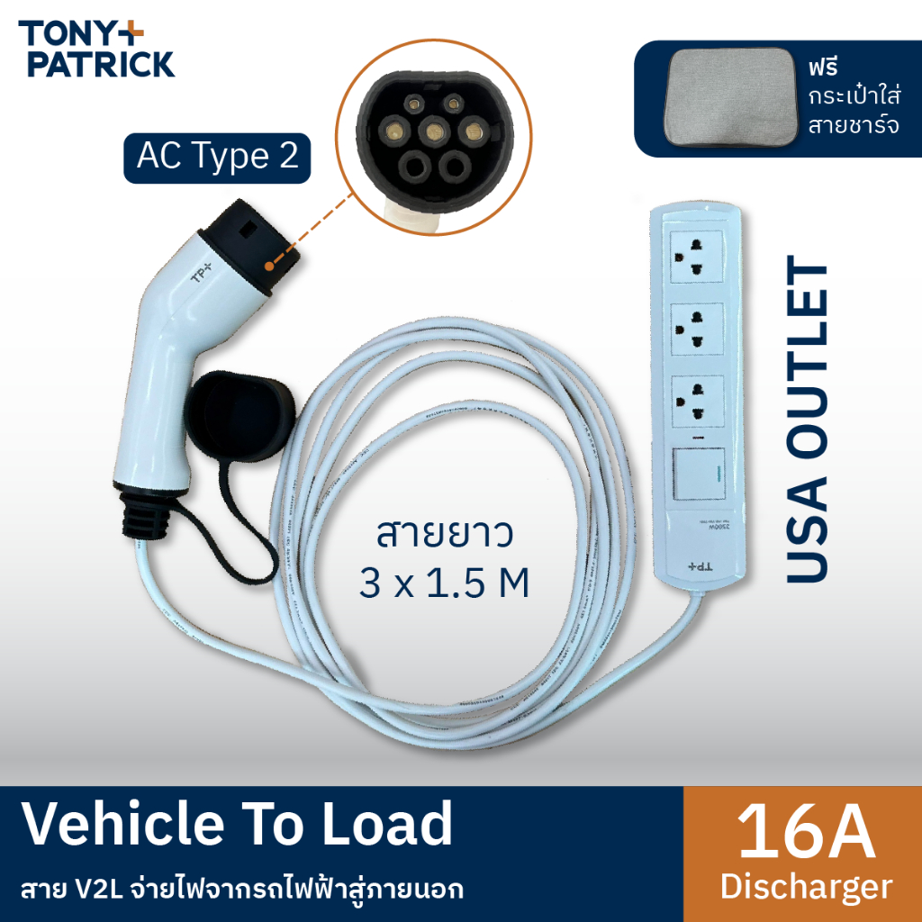 V2L (Vehicle to load) ปลั๊กสำหรับเสียบไฟจากรถไฟฟ้า | Shopee Thailand