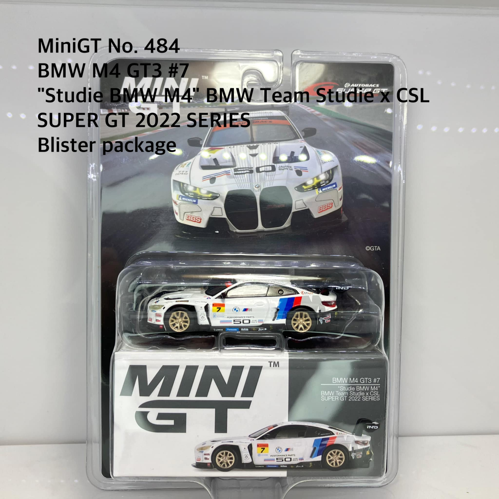 Mini GT No. 484-L MJ BMW M4 GT3 #7 BMW Team Studie x CSL 2022 Super GT ...