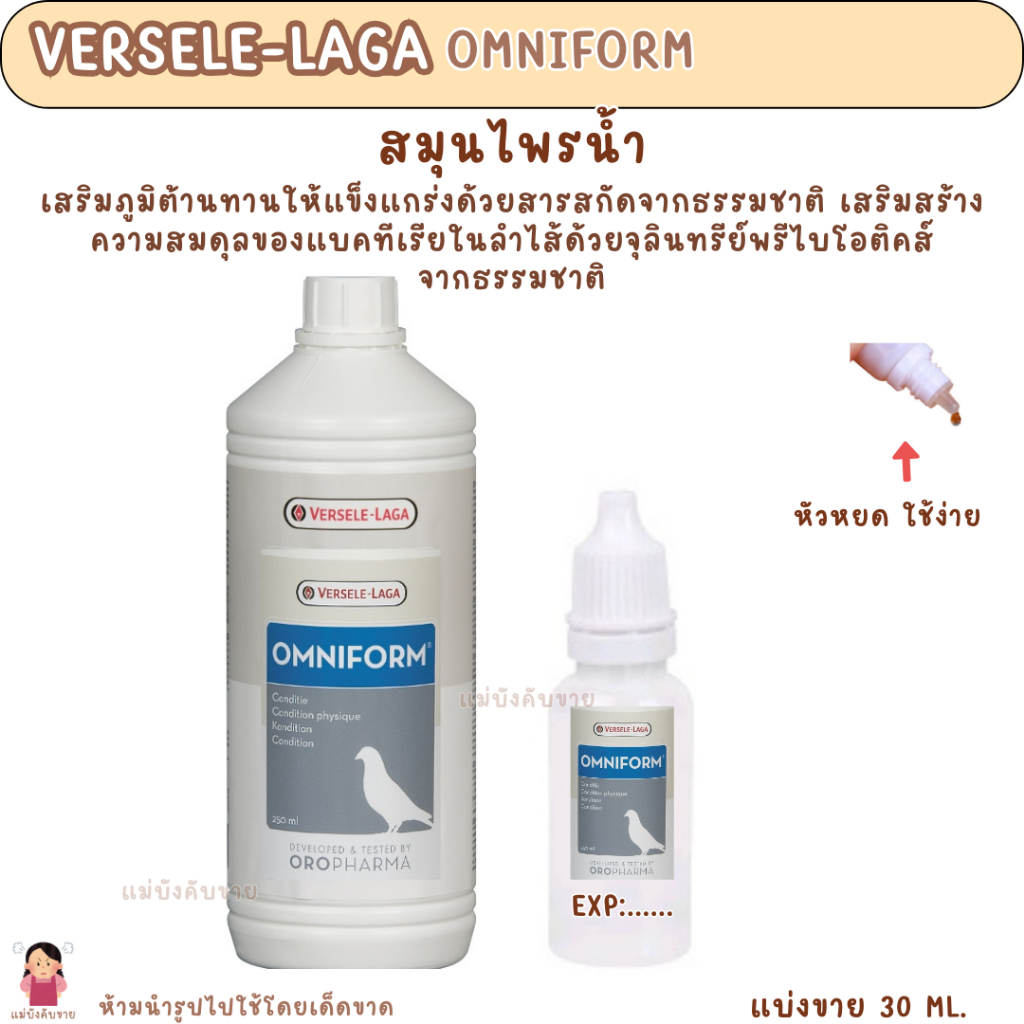 Omniform (แบ่งขาย 30ML.) วิตามินนกพิราบ ไก่ | Shopee Thailand