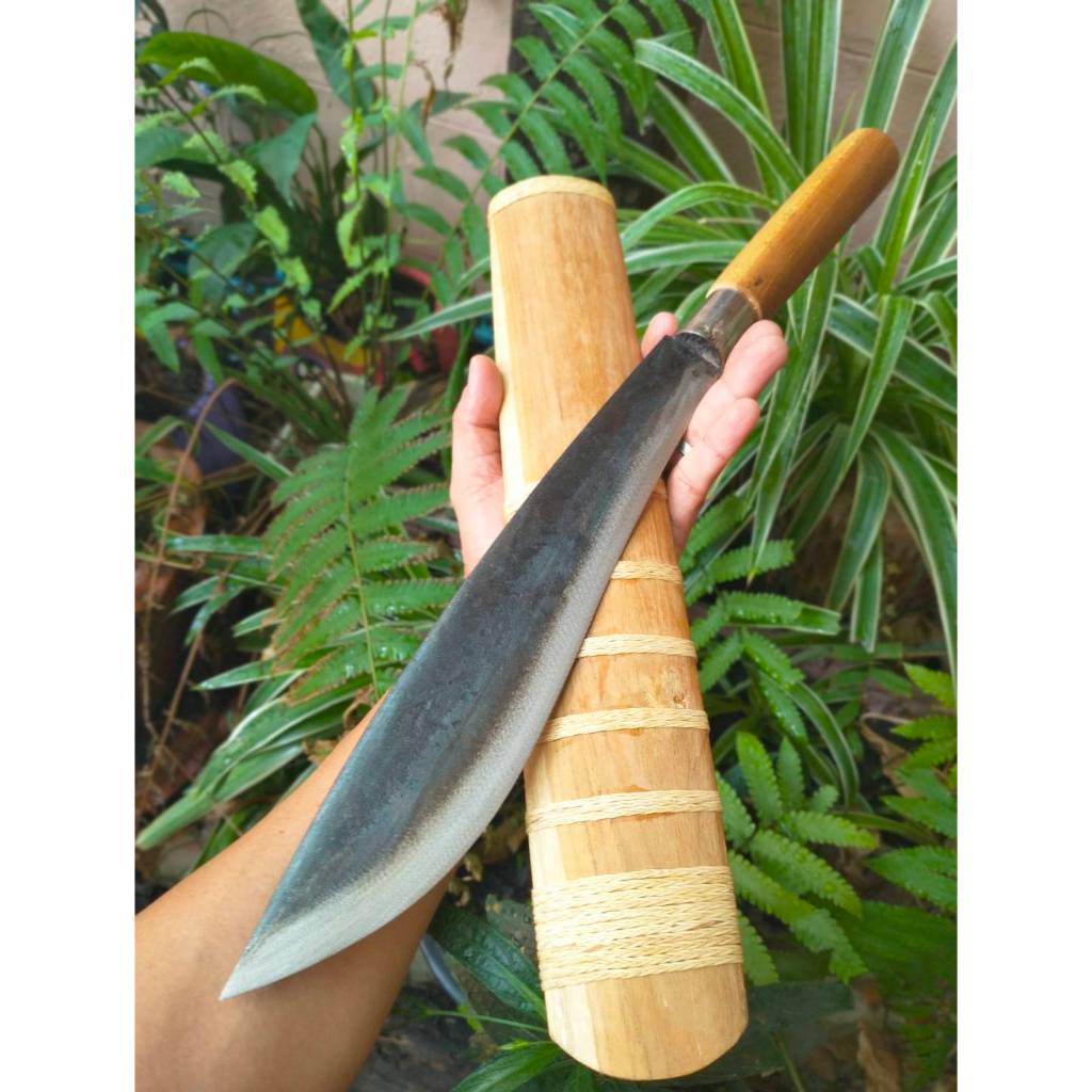 มีดเหน็บ E-Nep มีดอีเหน็บ มาเชเต้ มีดเดินป่า มีดแคมป์ ใบ 11.8” SUP9 ตีร้อนชุบแข็ง ผิวไฟ ด้าม ...