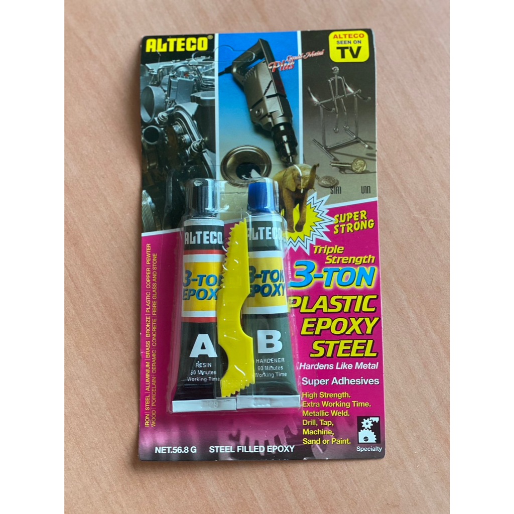 ALTECO กาว 3 ตัน สีเหล็กติดเหล็กชนิดแห้งช้า 60นาที (56.8กรัม) | Shopee Thailand