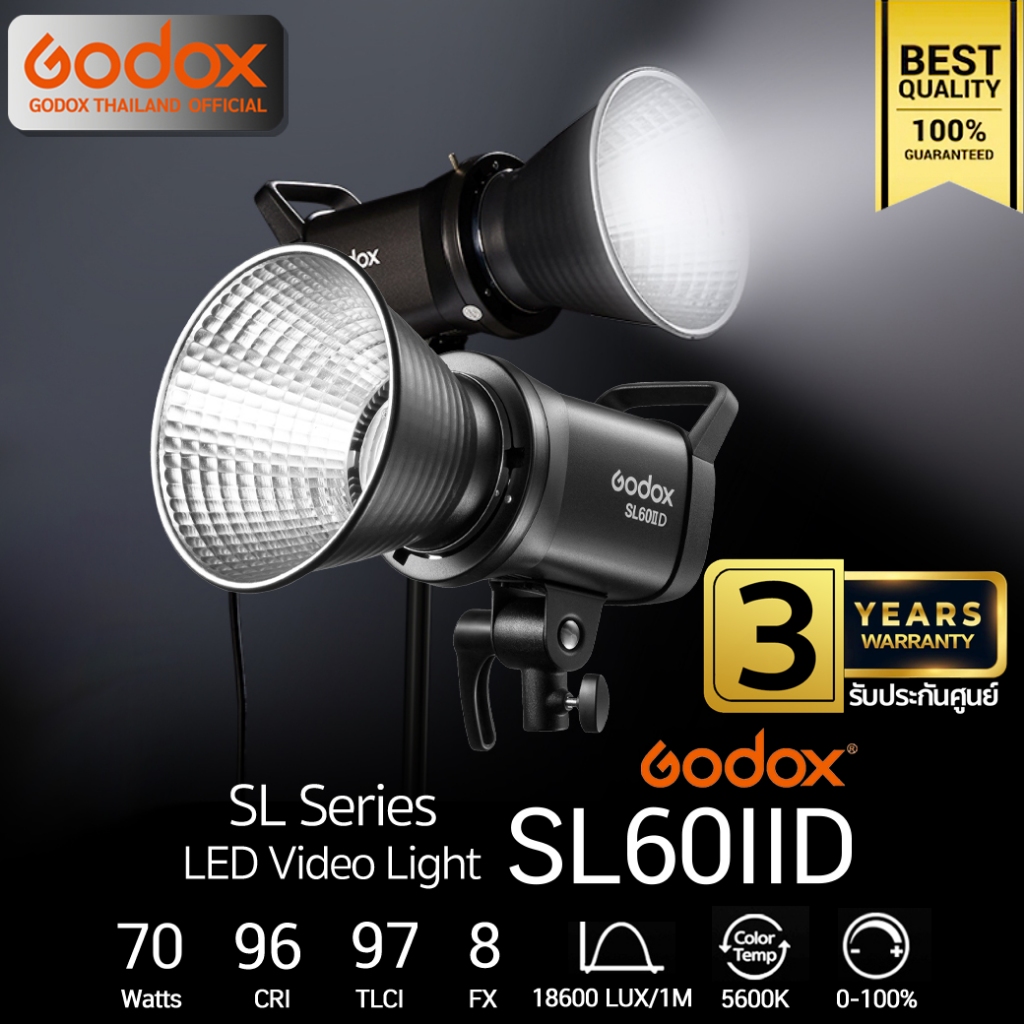 Godox LED SL60IID 70W 5600K Bowen Mount - รับประกันศูนย์ Godox Thailand ...