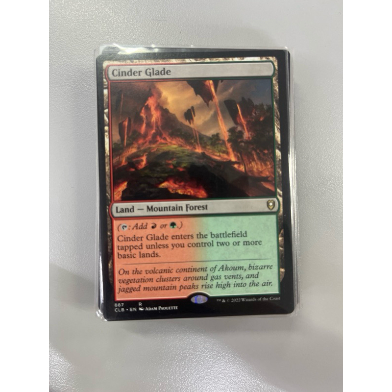 การ์ด MTG Cinder Glade Land Magic the Gathering EDH รุ่น CLB สภาพ Nm ...
