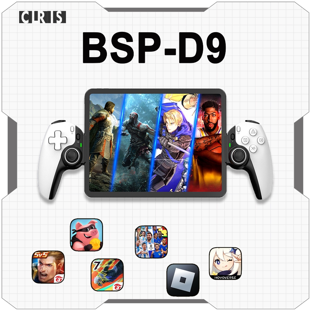 🔥พร้อมส่งจากไทย🔥จอยเกม BSP-D9 จอยเกมมือถือ รองรับ iOS Android Switch ...