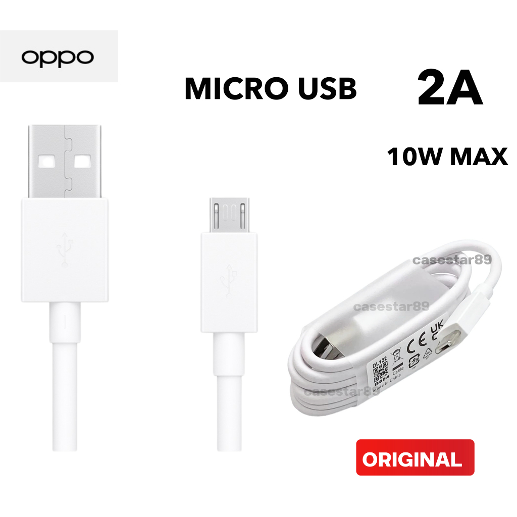 สายชาร์จ แท้ OPPO Micro USB รองรับหลายรุ่น เช่น F5/F7/A3S/A31/A37/A5S ...
