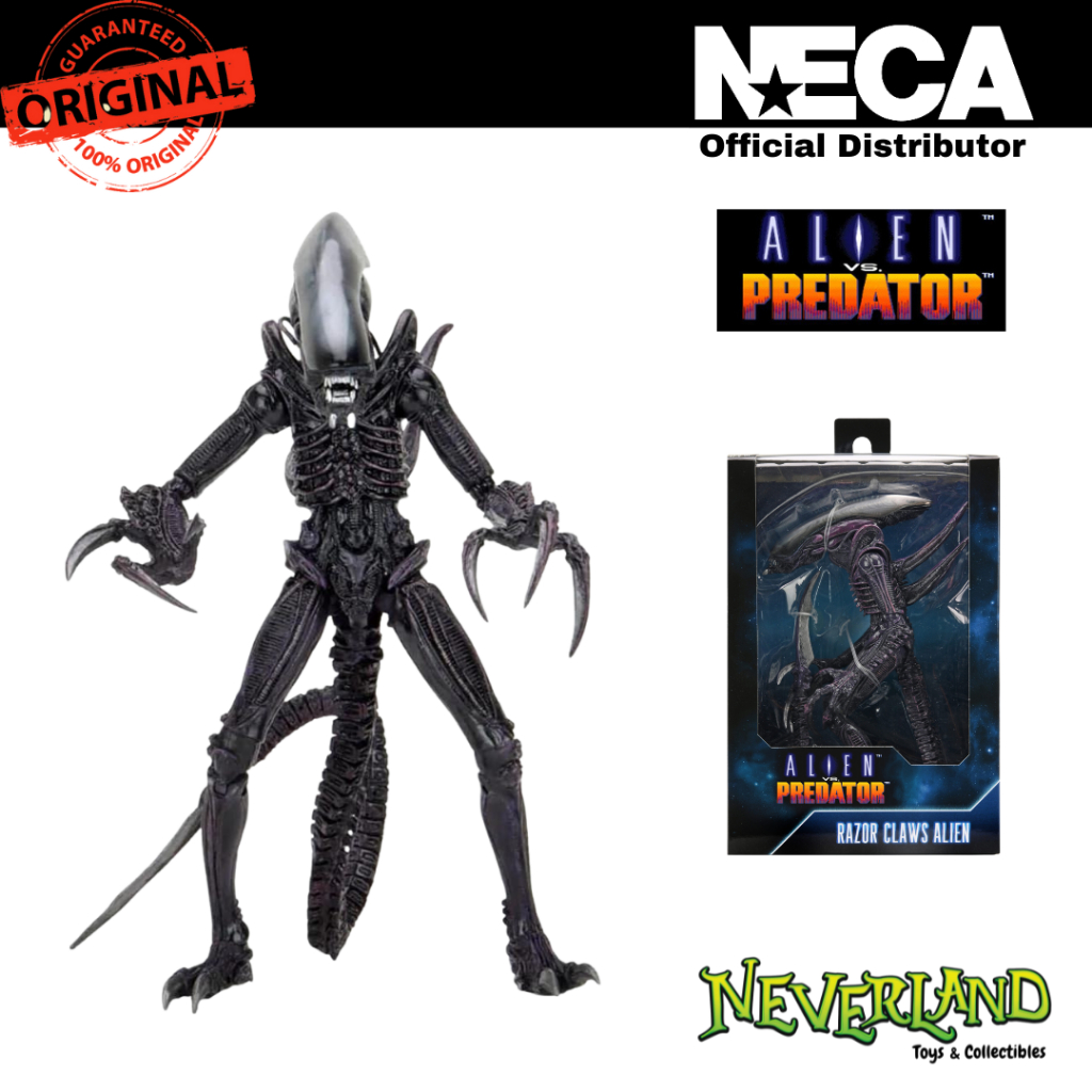 NECA Alien vs Predator Razor Claws Alien (Movie Deco) 7" Scale Action ...