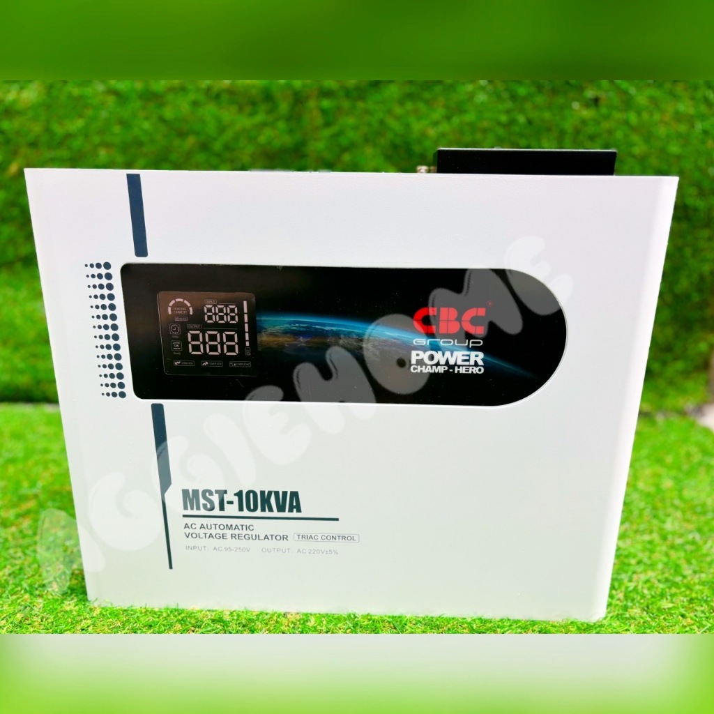 CBC เครื่องปรับแรงดัน AUTOMATIC รุ่น MST-10KVA สีขาว หน้าจอ LED แรงดัน 95-250 โวลท์ ปรับแรงดัน ...