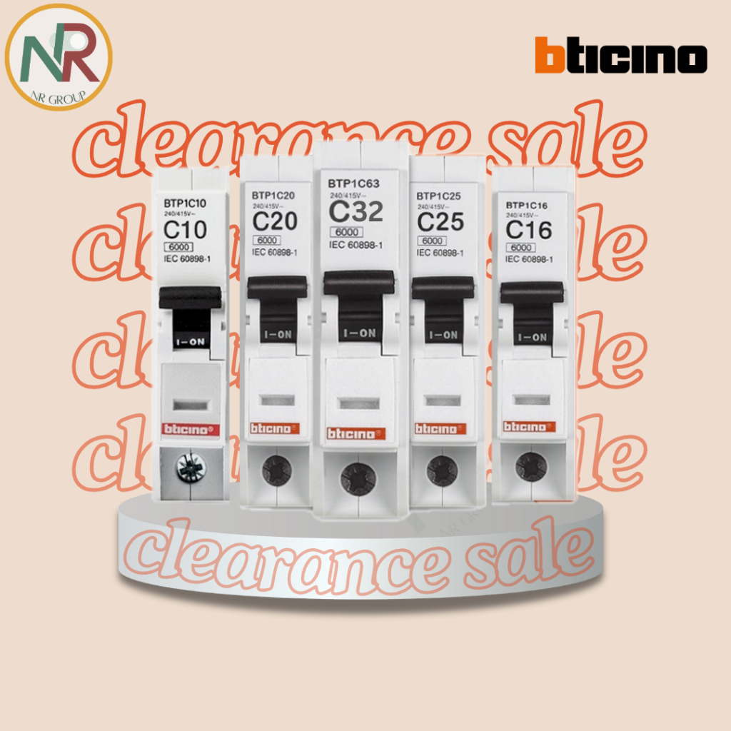 BTicino Plug-In ลูกย่อยเซอร์กิตเบรกเกอร์ ชนิด 1Pole 6kA 10A| 16A| 20A ...