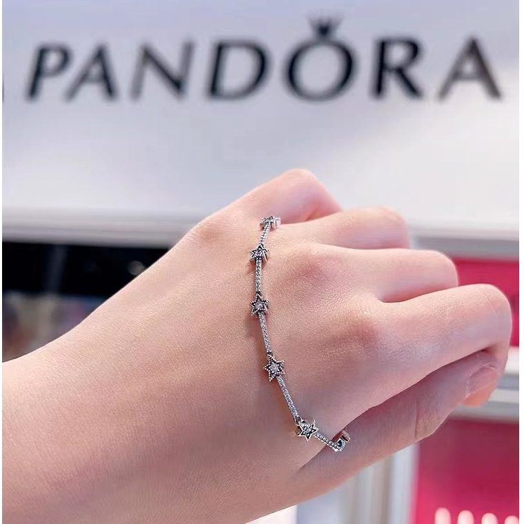 Pandora แท้ สร้อย Pandora สร้อยข้อมือ Pandora bracelet star of the sky ...