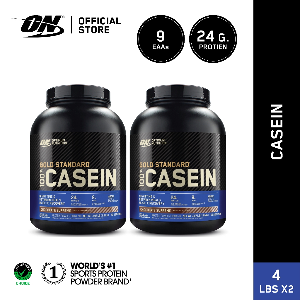[เซ็ตคู่] Optimum Nutrition Gold Standard Casein Slow Digesting Protein ...