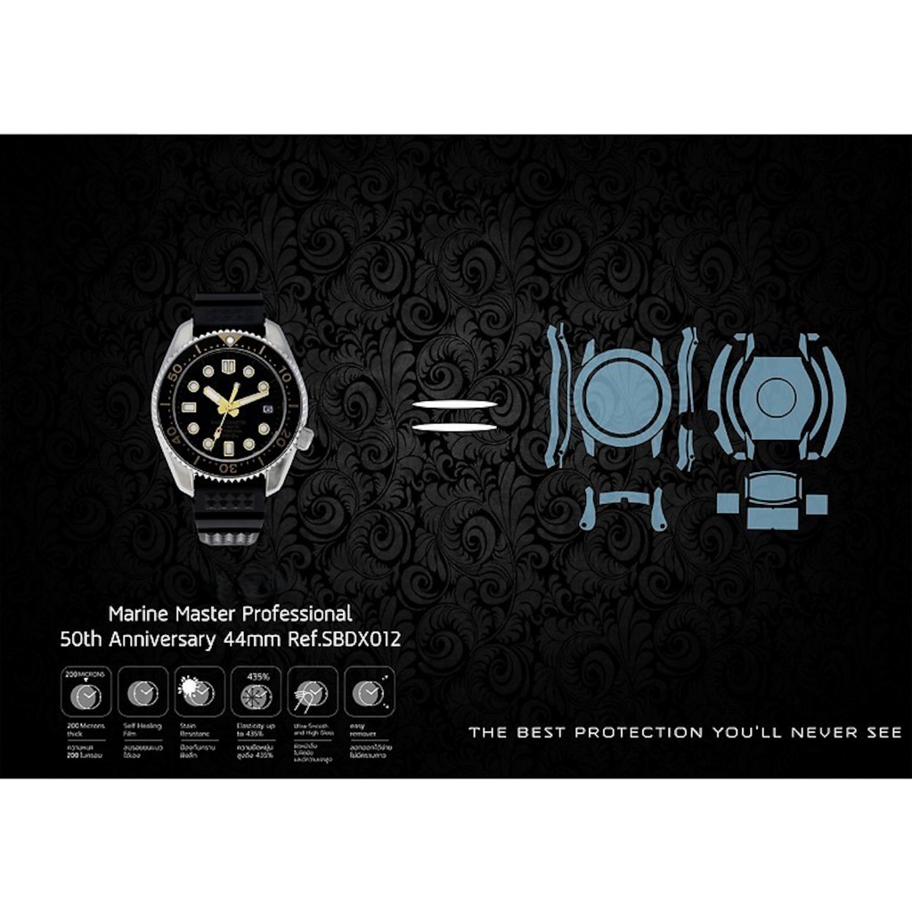 ฟิล์มกันรอยนาฬิกา Watch Protection Film สำหรับ แบรนด์ Seiko Marine ...