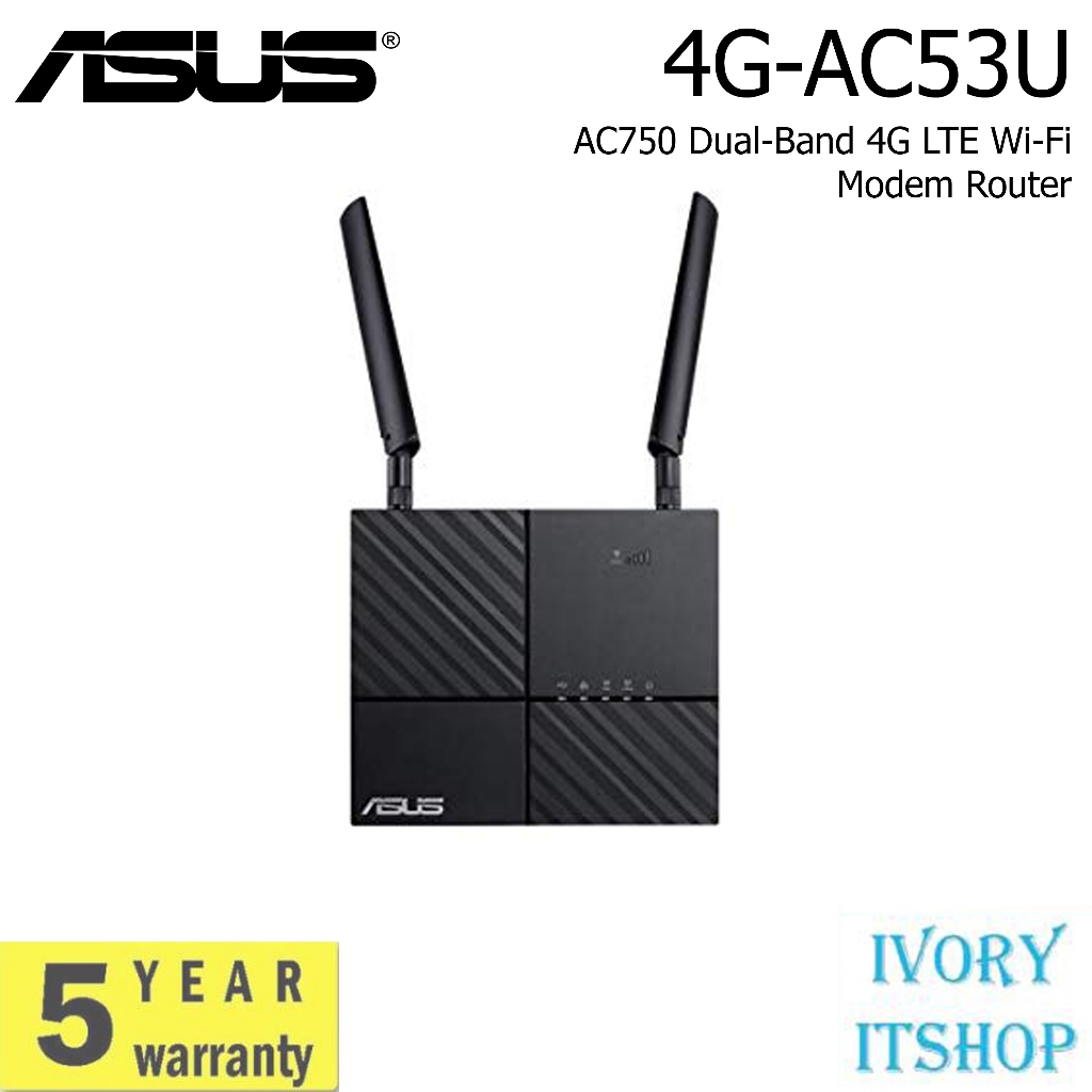 4G-AC53U AC750 Dual-Band 4G LTE Wi-Fi Modem Router/ivoryitshop | Shopee ...