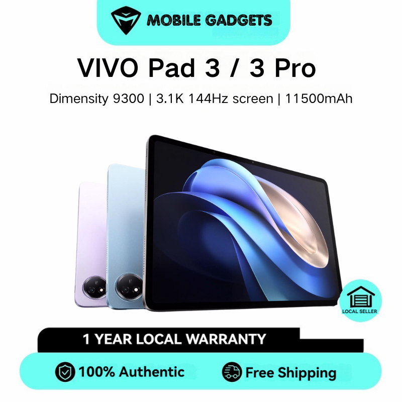 VIVO Pad 3 Pro / VIVO Pad3 / VIVO Pad 2 Tablet | 144Hz Dimensity 9000 12.1inches Vivo Gaming ...