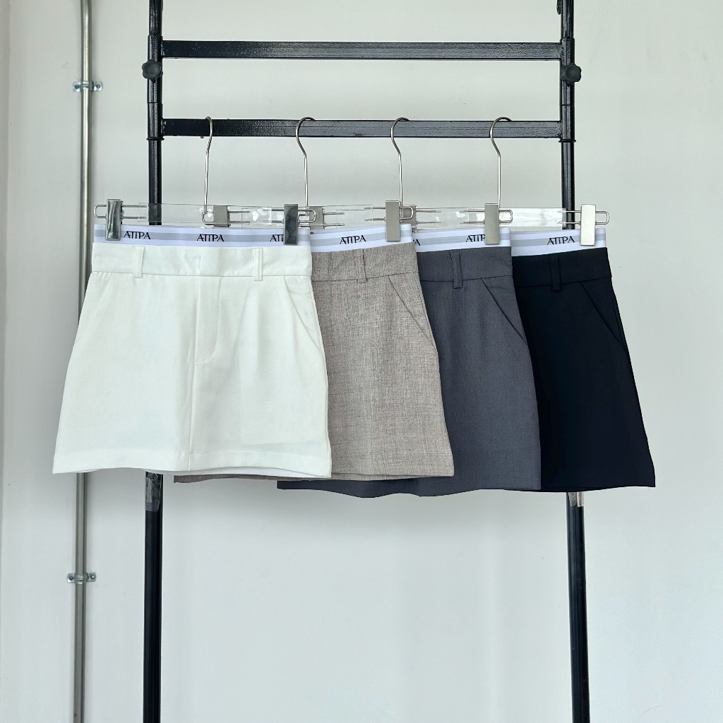 Atipashop - ATHENS SKIRT กระโปรงสั้น ขอบเอวยางยืด โลโก้ Atipa | Shopee ...