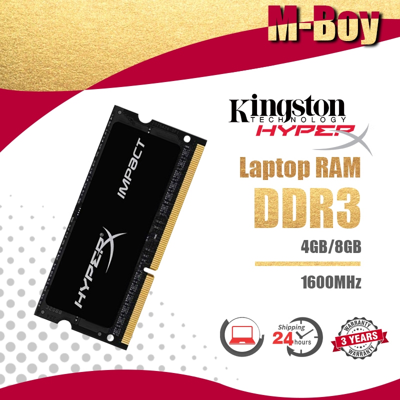 【สินค้าเฉพาะจุด】Kingston Hyperx 4GB/8GB Laptop RAM DDR3L DDR3 1600MHZ ...