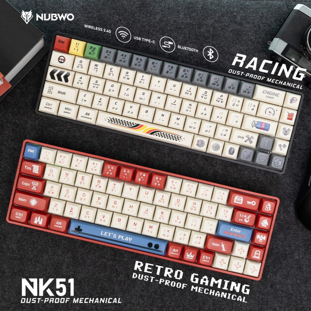 ส่งด่วน คีย์บอร์ดเกมมิ่ง NUBWO NK-50 & NK-51 Mechanical Keyboard 65% มี ...