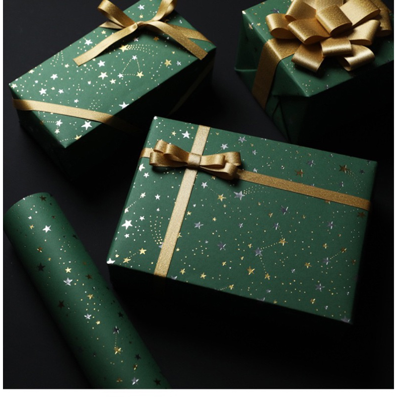 กระดาษห่อปั๊มร้อน Starry Sky เต็มไปด้วยดาว Wrapping Paper | Shopee Thailand
