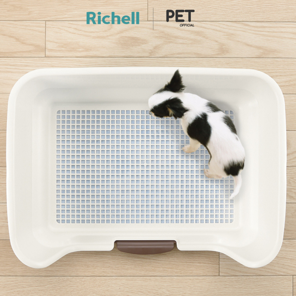 Richell Pet (ริเชล) Easy Clean Pet Toilet with Wall R ถาดรองฉี่สนุข ...