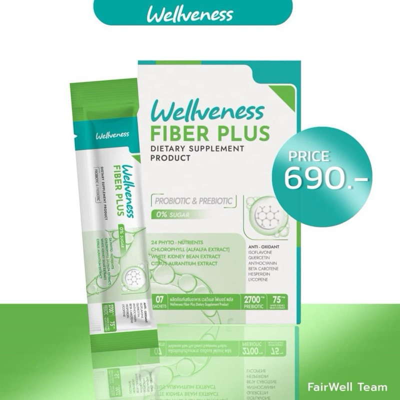 Wellveness Fiber Plus ผลิตภัณฑ์เสริมอาหาร เวลวีเนส ไฟเบอร์พลัส ผลิตภัณฑ์ช่วยเรื่องกระตุ้นระบบการ ...