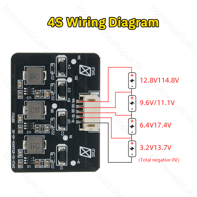 Active Balance 4s 8s กระแสสูง 1.2A บอร์ดบาล้านซ์ไฟ บอร์ดรักษาระดับ ...