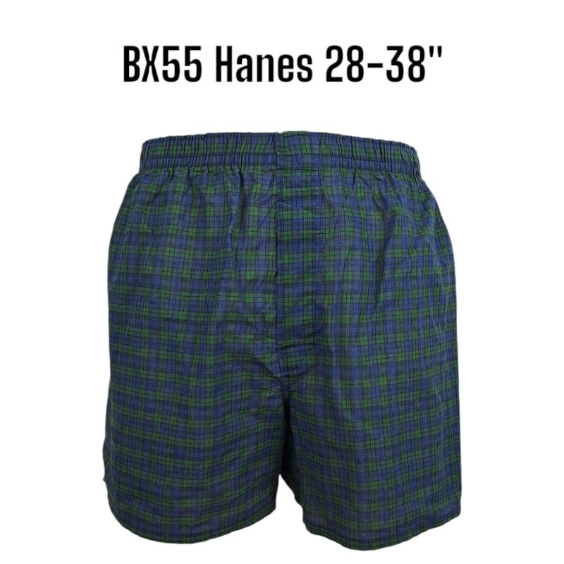 กางเกงบ๊อกเซอร์ boxer แบรนด์มือสอง สภาพดีเยี่ยม BX55 Hanes 28-38 ...