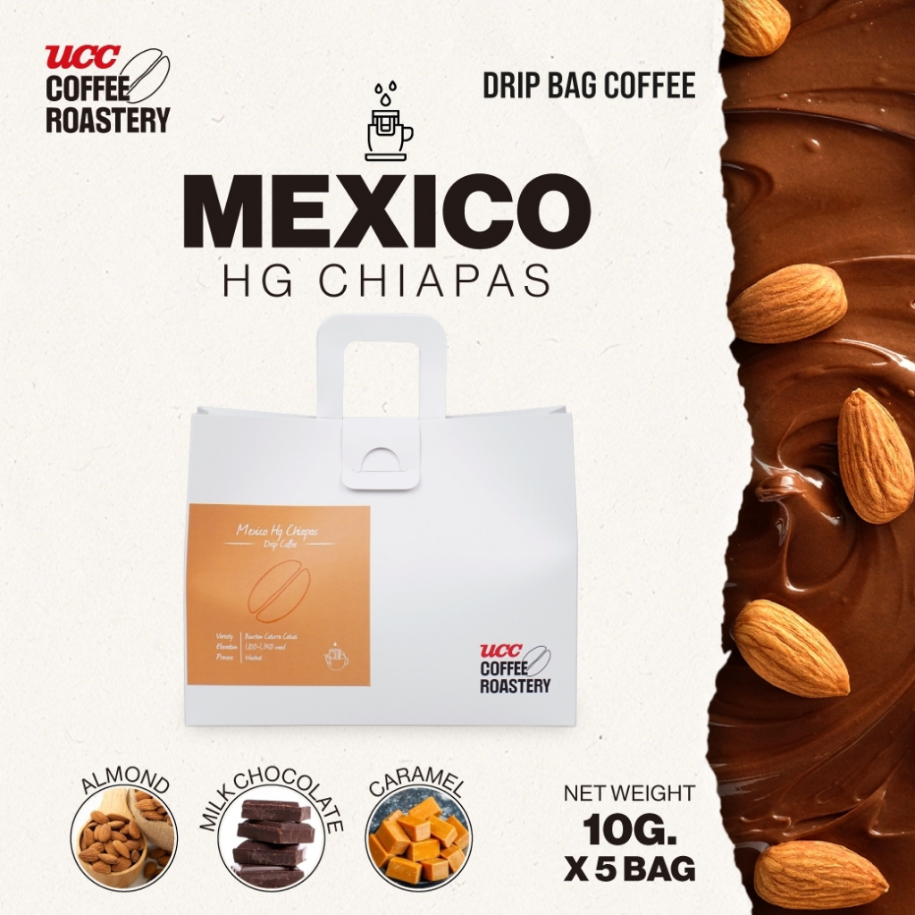 UCC Roastery- Mexico HG Chiapas DRIP BAG กาแฟดริปแบบซอง (10g×5bags ...